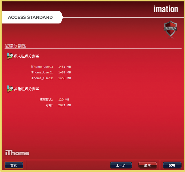 加密隨身碟｜Imation Defender F200 可建立10 組磁碟分割區 供不同人用 | iThome